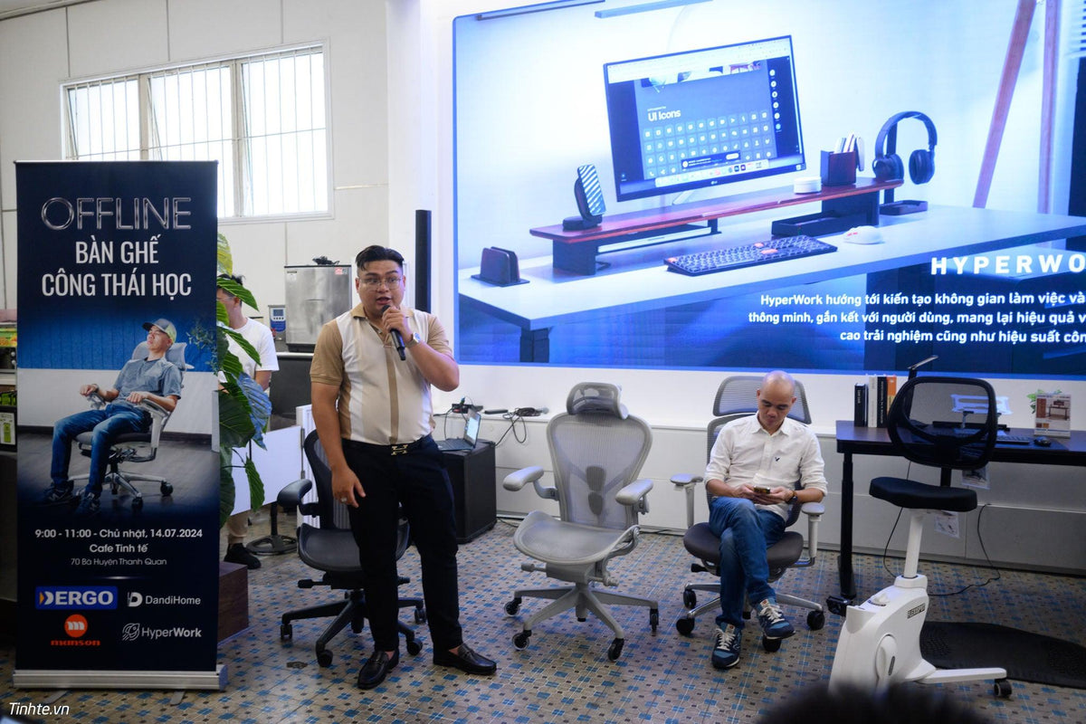 HyperWork tham gia offline Bàn ghế công thái học
