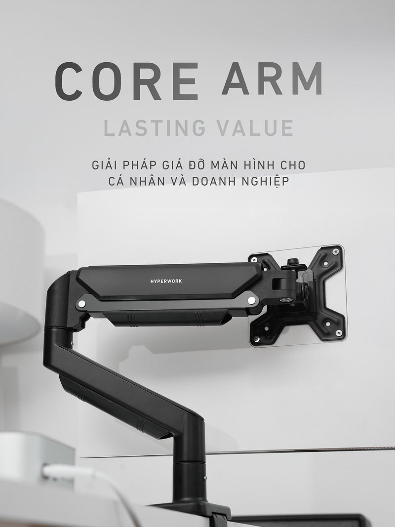 Arm đôi màn hình, giá đỡ đôi máy tính HyperWork